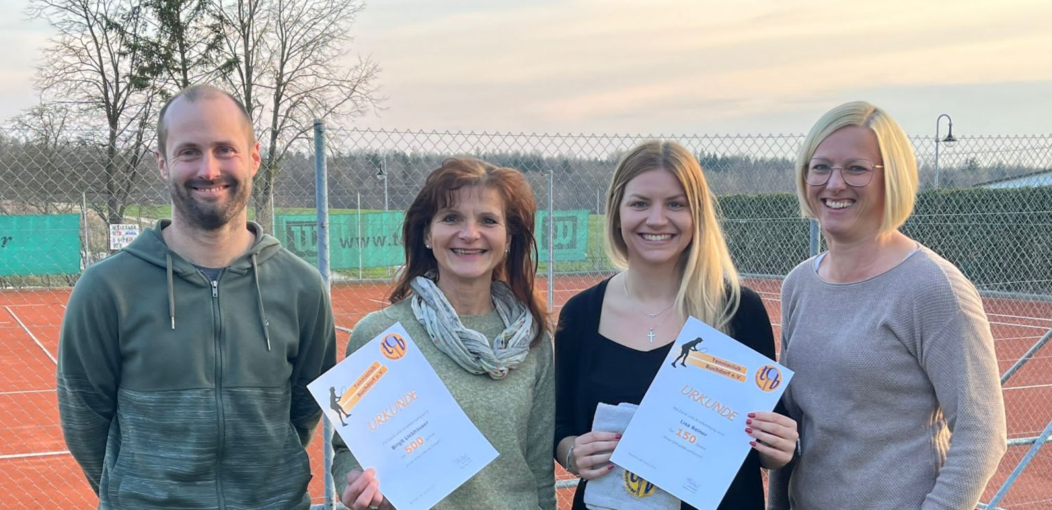 Reiner Lisa und Birgit Liebhäuser geehrt – TC Buchdorf e.V.